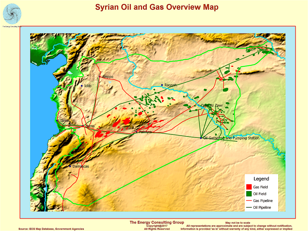 Syria OIl and Gas Overview Map (foto The Energy Consulting Group) – Rob ...